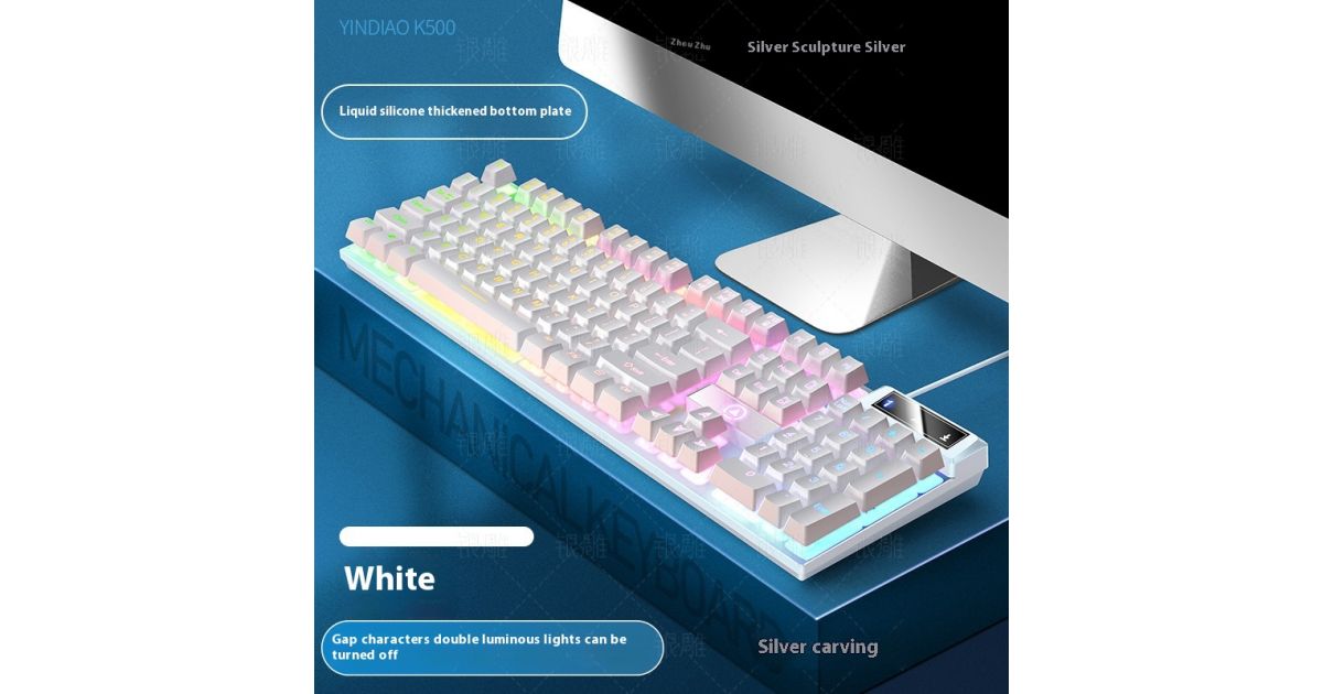 K500 Game Wired Color Matching Luminous Machinery Touch Desktop ...